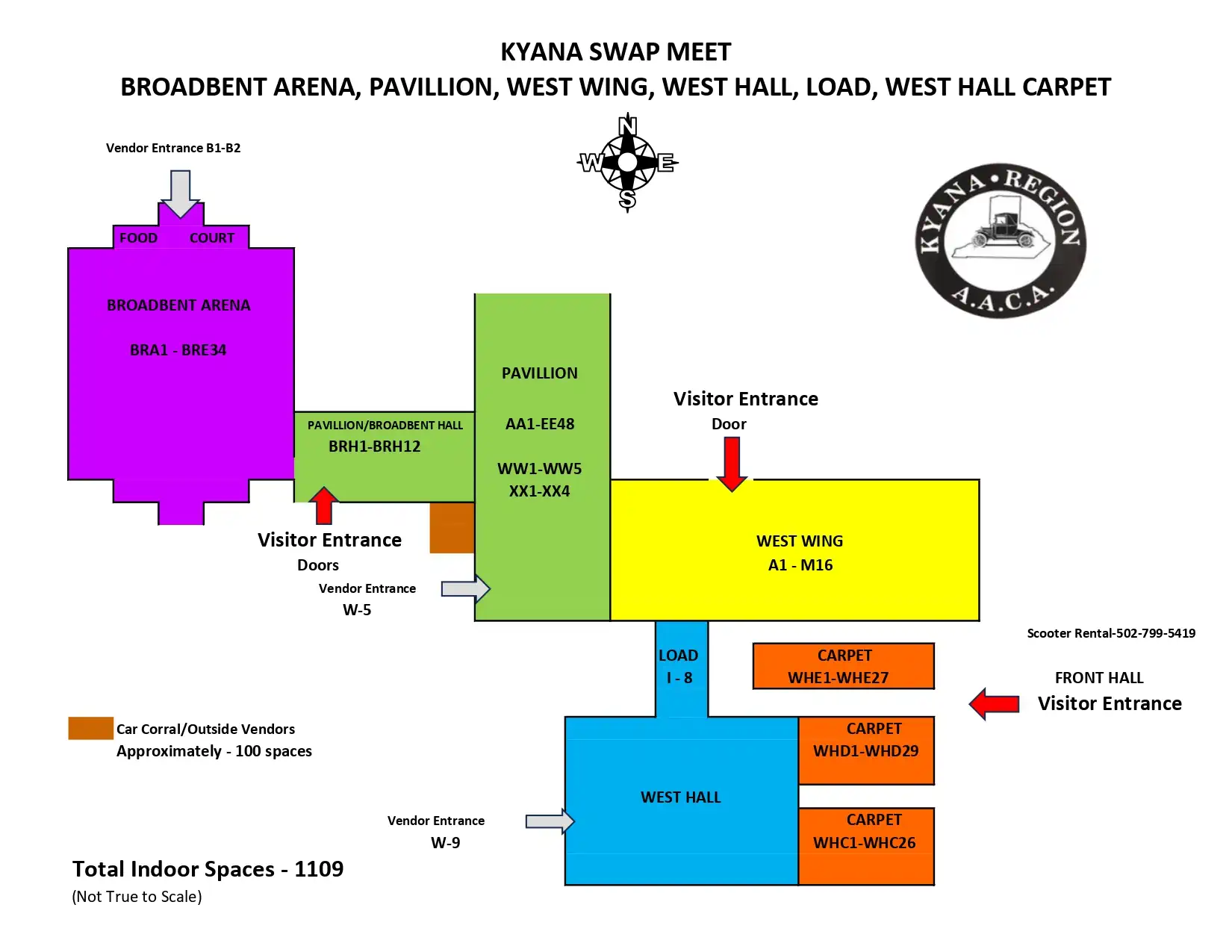 Kentucky Exposition Center Vendor Map | KYANA SWAP MEET